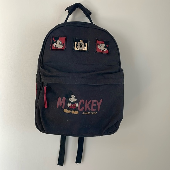 Disney | Bags | Disney Vintage Mickey Mouse Euc Black Backpack Minor ...